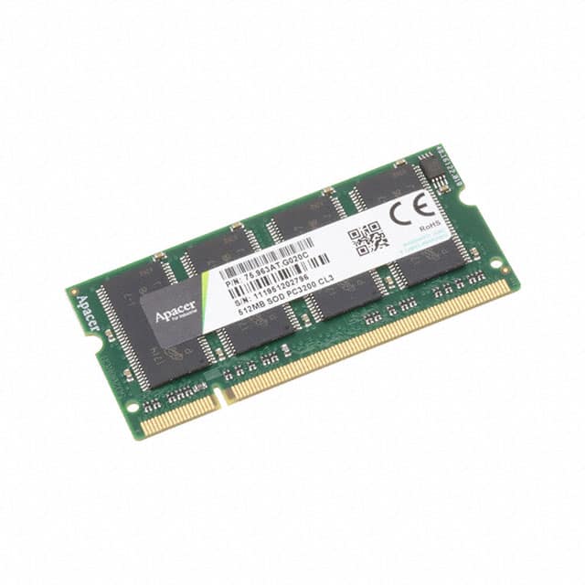 512MB DDR-400 INDUS. SODIMM 64X 75.963AT.G020C Apacer Memory America製 ...