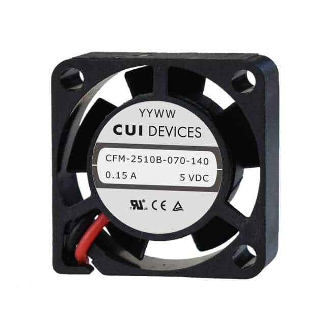 FAN AXIAL 25X10MM BALL 5VDC WIRE CFM-2510B-0130-275-20 CUI Devices製｜電子 ...