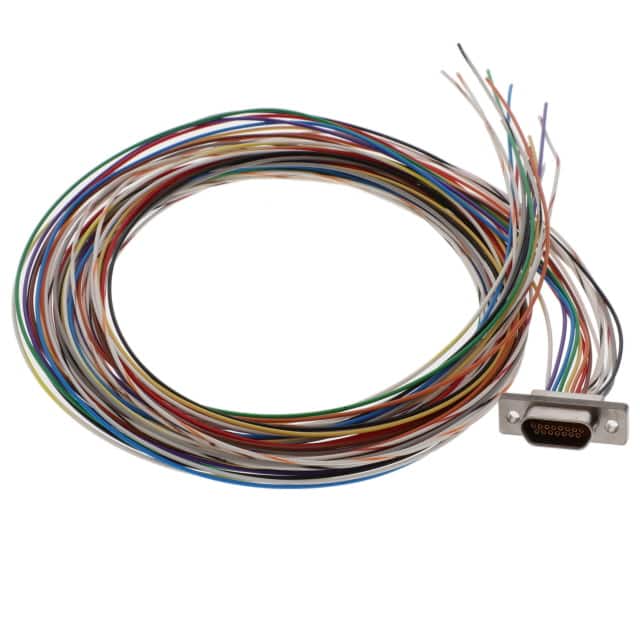 MICRO-D SOCKET 15POS HI-TEMP DCHM15S6N5-36.0BN-HT1 Cinch Connectivity ...