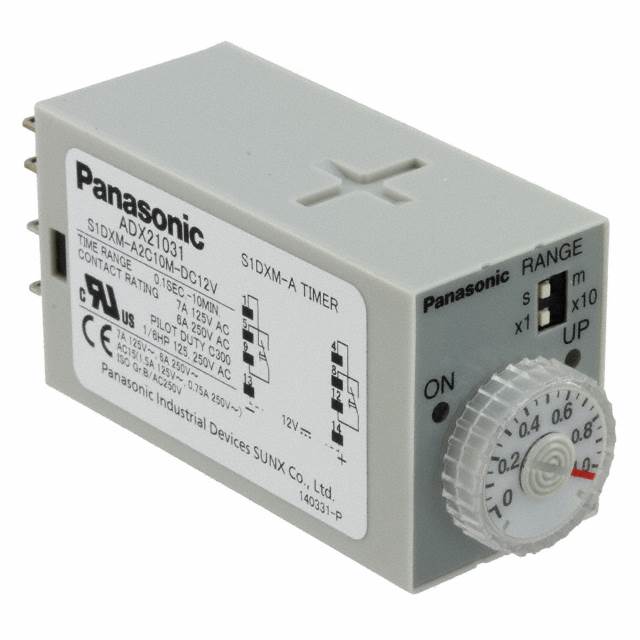 RELAY TIME DELAY 10MIN 7A 250V S1DXM-A2C10M-DC12V Panasonic製｜電子部品・半導体通販のマルツ
