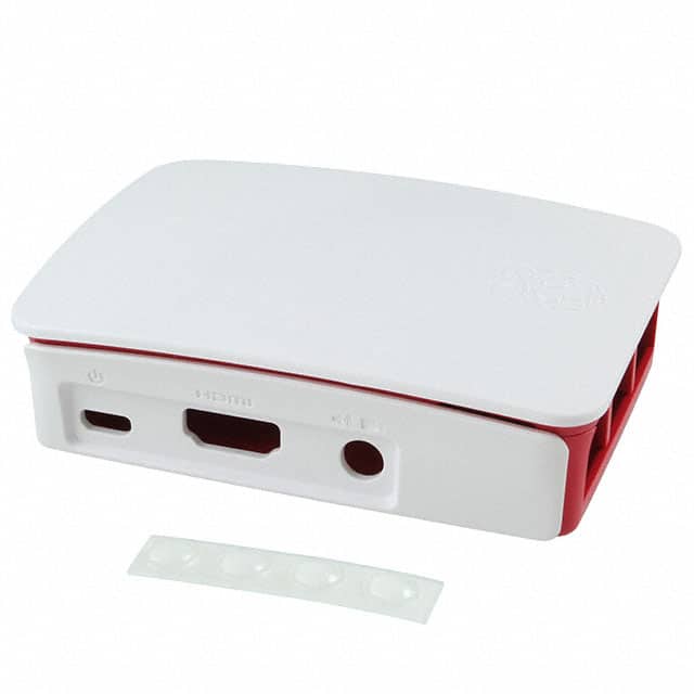 CASE ABS RED/WHITE 3.23""LX4.25""W PI OFFICIAL CASE RED/WHITE Raspberry ...