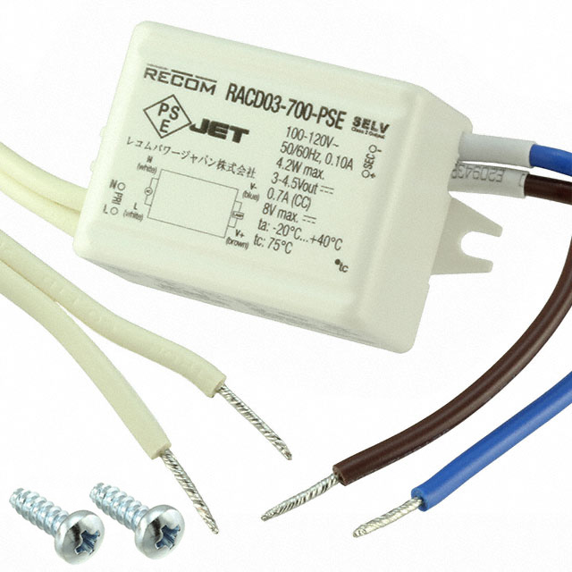LED DRVR CC/CV AC/DC 3-4.5V RACD03-700-PSE Recom Power製｜電子部品・半導体通販のマルツ
