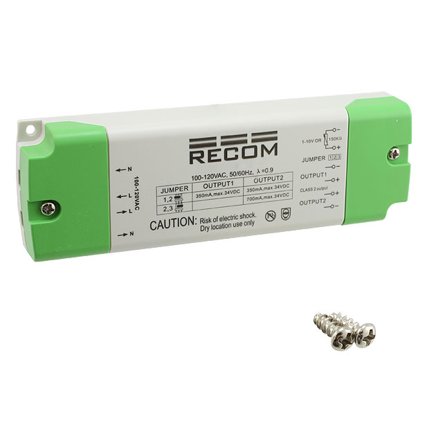 LED DRIVER CC AC/DC 3-34V 350MA RACD20-350D-US Recom Power製｜電子部品・半導体通販のマルツ