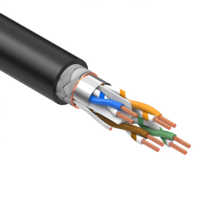 CABLE CAT6A 8COND 24AWG BLK 502' 30-01713 Tensility International Corp製 ...