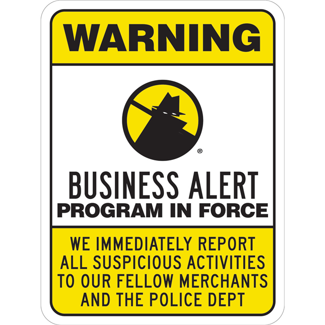 TRFC SIGN BUSINESS CRIME ALERT E 115442 Brady Corporation製｜電子部品・半導体通販のマルツ
