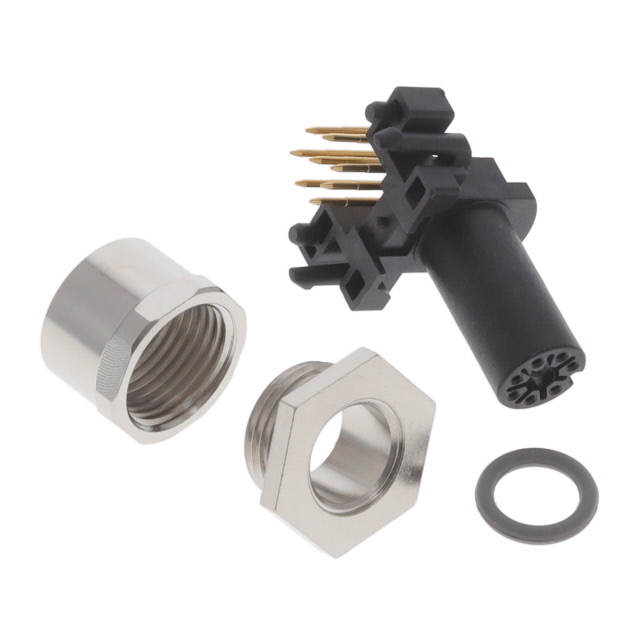 M12 RA PCB FEM 8POS UNSHIELD T4145015081-002 AMP Connectors / TE ...