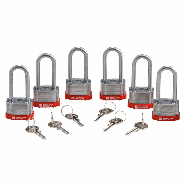 KEY RETAINING STEEL LOCK HB RED 118978 Brady Corporation製｜電子部品・半導体通販のマルツ