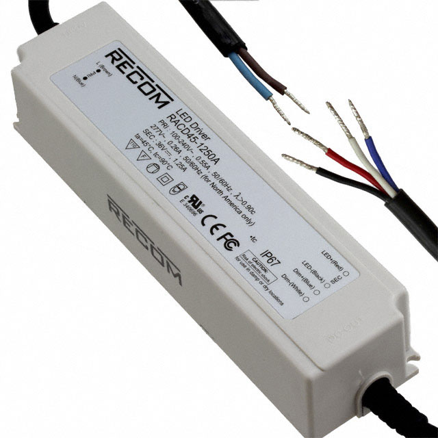LED DRIVER CC AC/DC 24-36V 1.25A RACD45-1250A Recom Power製｜電子部品・半導体通販のマルツ