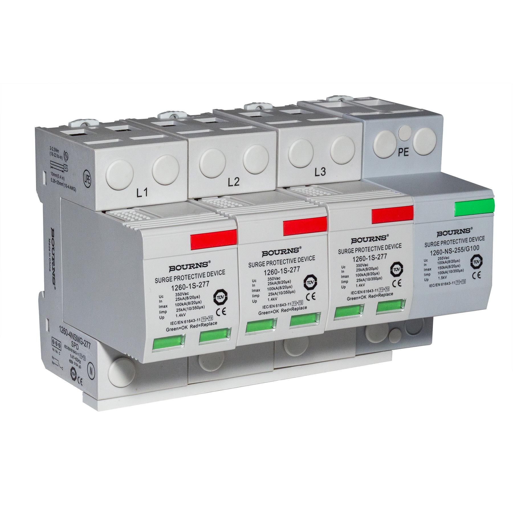 SPD HYBRID DIN 4 POLE 750VAC 1260-4S-690 Bourns Inc.製｜電子部品・半導体通販のマルツ