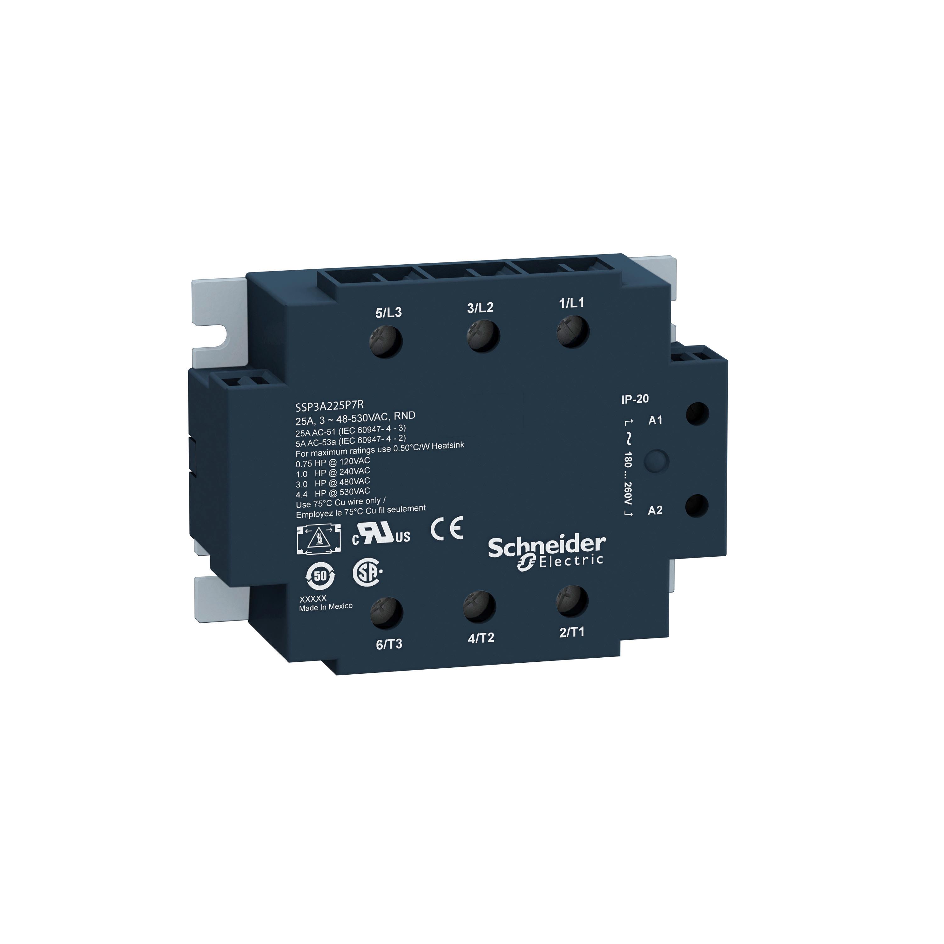 SSR RELAY SPST-NO 50A 48-530V SSP3A250BD SCHNEIDER ELECTRIC製｜電子部品・半導体通販のマルツ