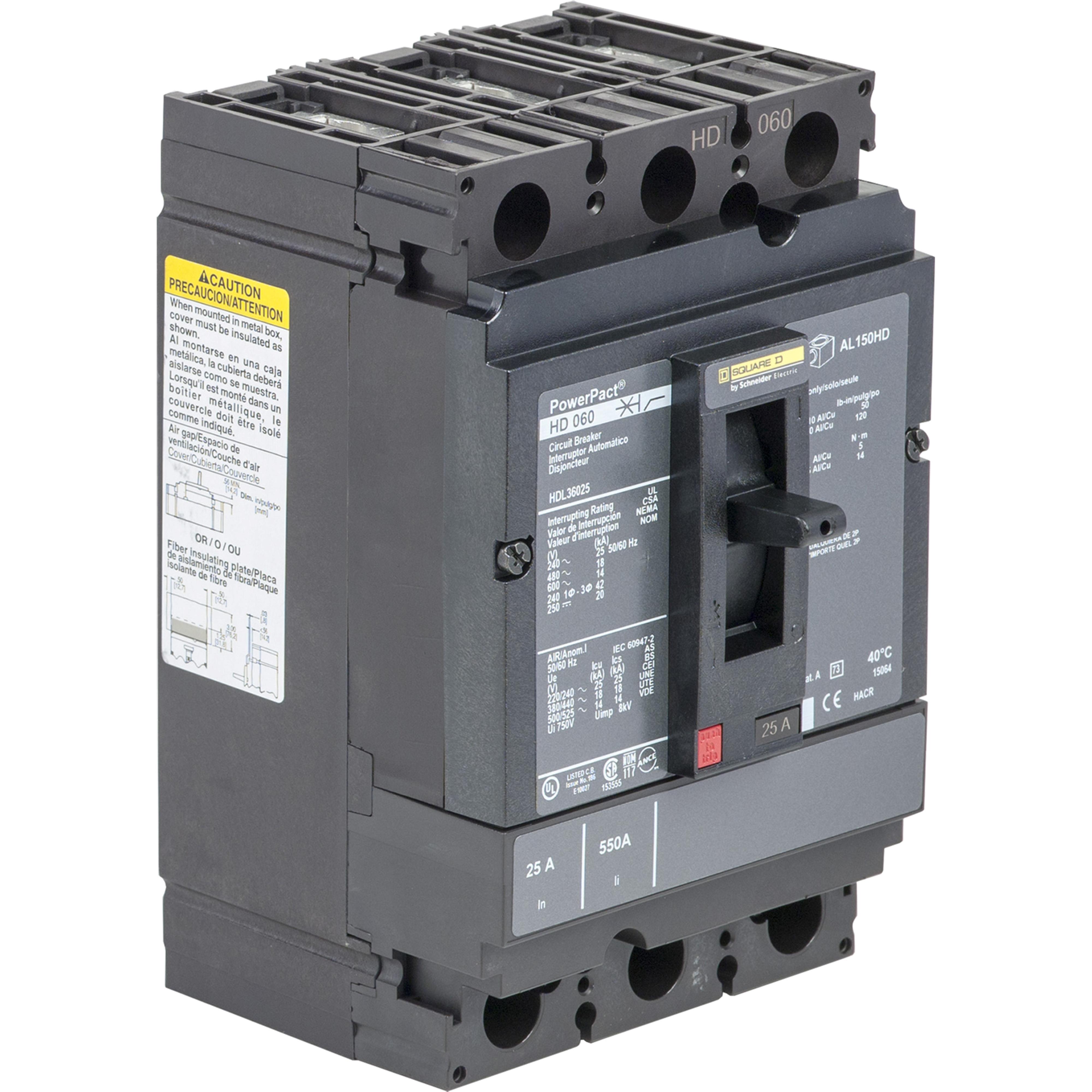 MOLDED CASE CIRCUIT BREAKER 600V HDL36025C SCHNEIDER ELECTRIC製｜電子部品・半導体 ...