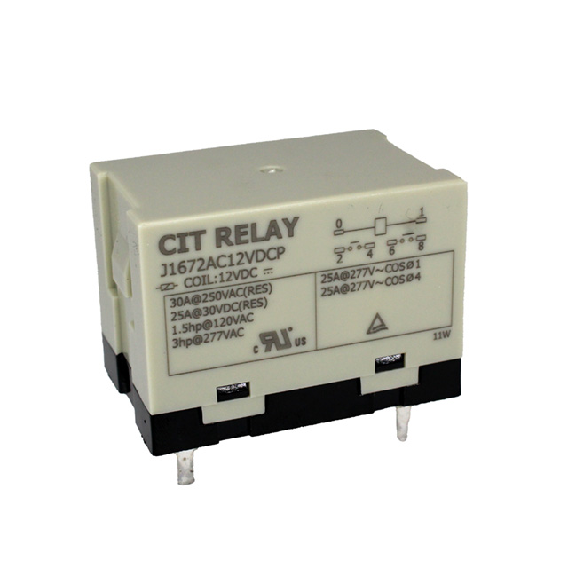 RELAY GEN PURPOSE DPST J1672AC12VDCP CIT Relay and Switch製｜電子部品・半導体通販のマルツ