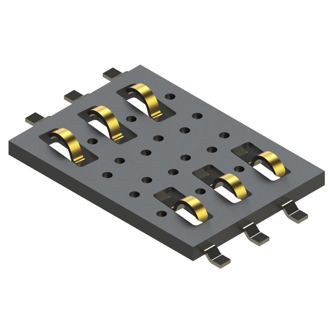 6 POSITION SIM BLOCK SMT LOW PRO 009162006006080 京セラ製｜電子部品・半導体通販のマルツ