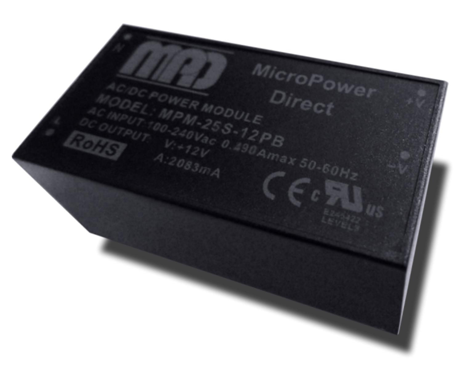 AC/DC CONVERTER 24V 25W MPM-25SV-24PB MICROPOWER DIRECT製｜電子部品・半導体通販のマルツ