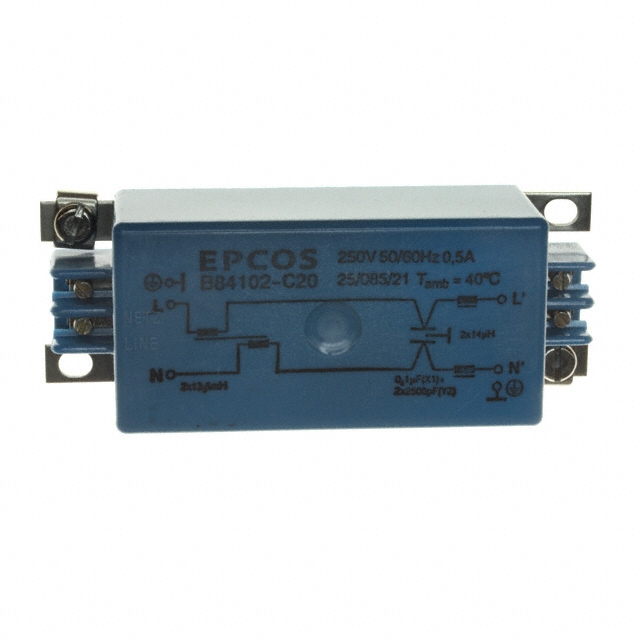 LINE FILTER 250VDC/VAC 0.5A CHAS B84102C20 EPCOS (TDK)製｜電子部品・半導体通販のマルツ