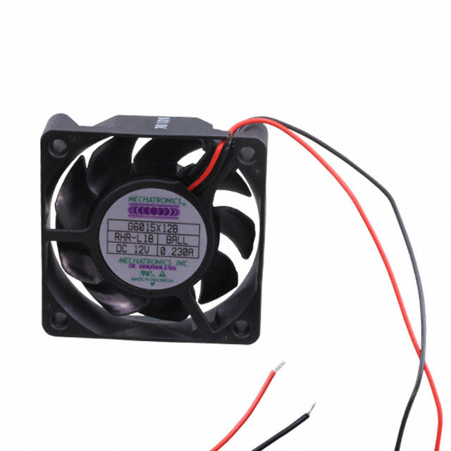 FAN AXIAL 60X15MM 12VDC WIRE G6015X12B-RHR-L18 Mechatronics Fan Group製 ...