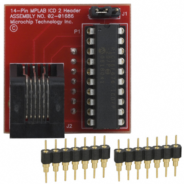 HEADER ICD FOR PIC16F676/630 AC162052 Microchip製｜電子部品・半導体通販のマルツ
