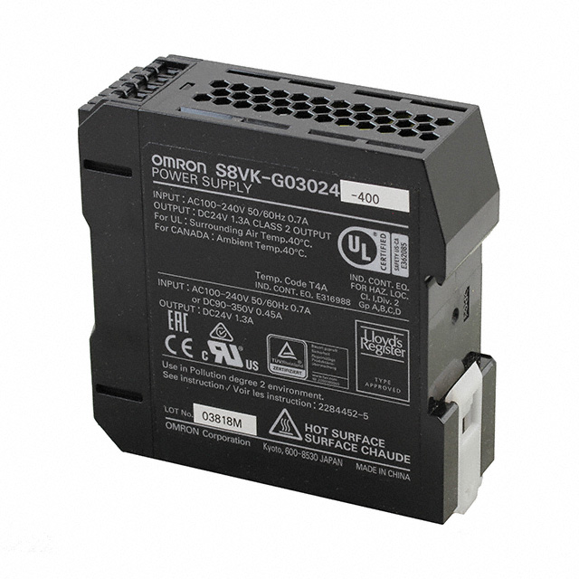 AC/DC DIN RAIL SUPPLY 24V 30W S8VK-G03024-400 OMRON製｜電子部品・半導体通販のマルツ