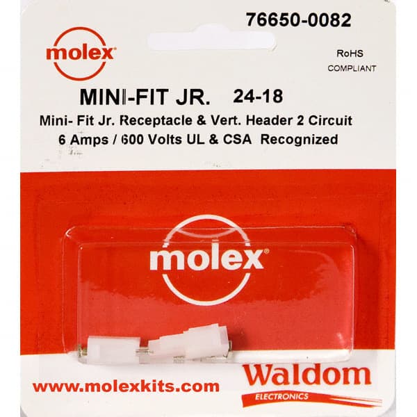 KIT CONN MINI-FIT JR 2 CIRC VERT 0766500082 モレックス製｜電子部品・半導体通販のマルツ
