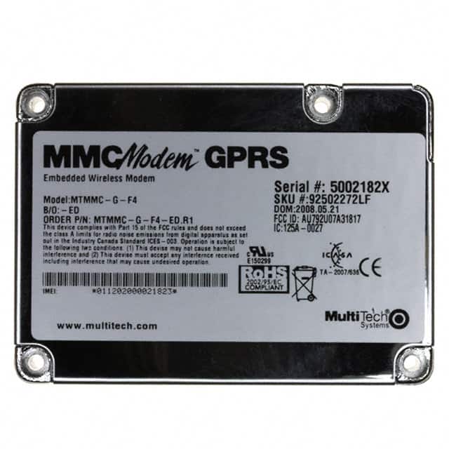 MODEM MMC QUAD-BAND GPRS 5V MTMMC-G-F4-ED.R1 Multi-Tech Systems製｜電子部品 ...