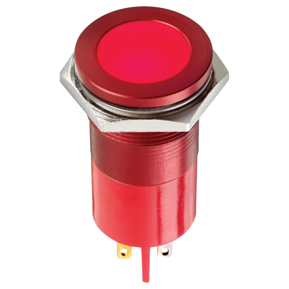 LED INDICATOR PANEL 22MM RED 12V Q22F1ARXXSR12AE Apem Inc.製｜電子部品・半導体通販のマルツ