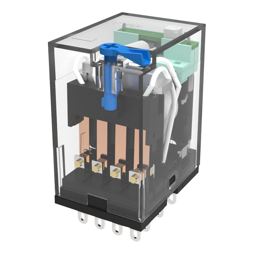 POWER RELAY 4PDT 5A 250VAC SOCKET HYE41PN120AC IMO PRECISION CONTROLS製 ...
