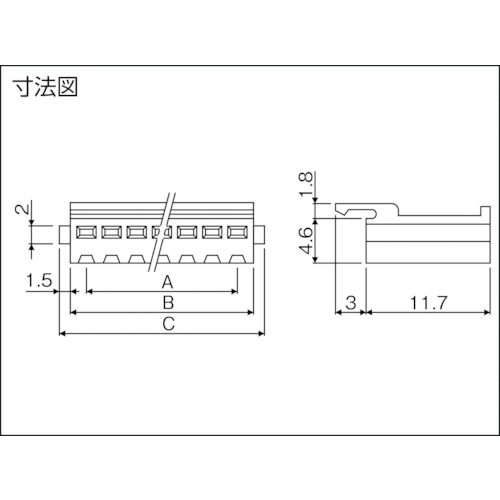 NHコネクタ用ハウジング 100個入り H8P-SHF-AA 日本圧着端子製造製｜電子部品・半導体通販のマルツ