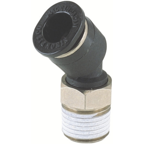 チューブフィッティングミニタイプ 45°エルボ PLH4-M6M 日本ピスコ製｜電子部品・半導体通販のマルツ