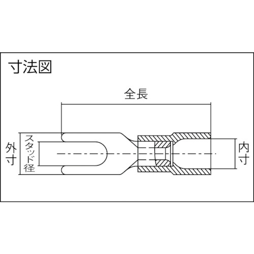 絶縁被覆付圧着端子 Y形 (100個入) TMEV 2Y-3.5-BLU ニチフ製｜電子部品・半導体通販のマルツ