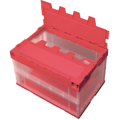 ロック付フタ一体型オリコン OC-50L 透明レッド 5LRFSCR｜電子部品・半導体通販のマルツ