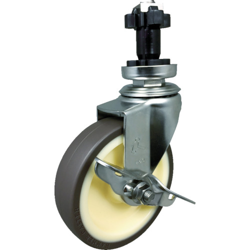 SUS パイプ外径38mm用差込 SP付 ウレタンB車 100mm 3152EN-UB100-BAR01 ハンマーキャスター製｜電子部品・半導体通販のマルツ