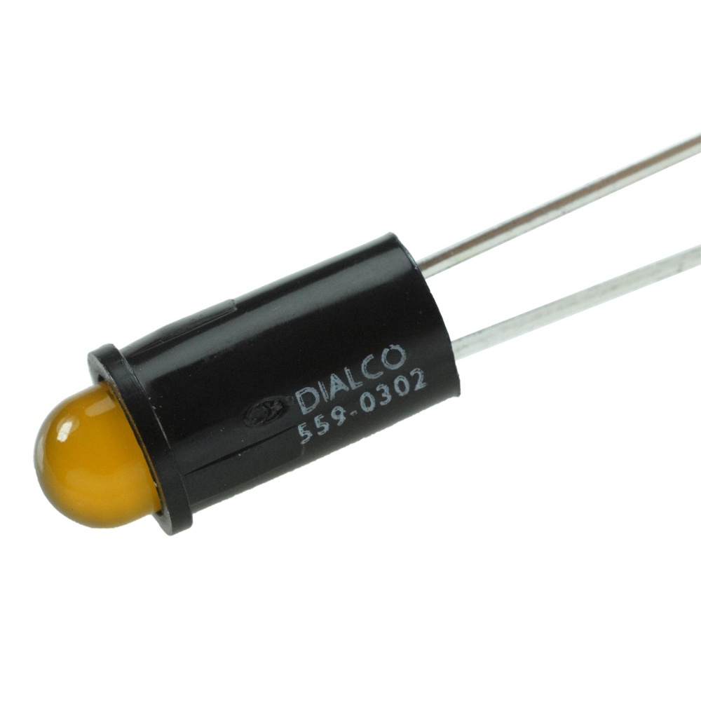 PANEL MOUNT INDICATOR LED 6.35MM YELLOW 5V 559-0302-001F Dialight製｜電子部品 ...