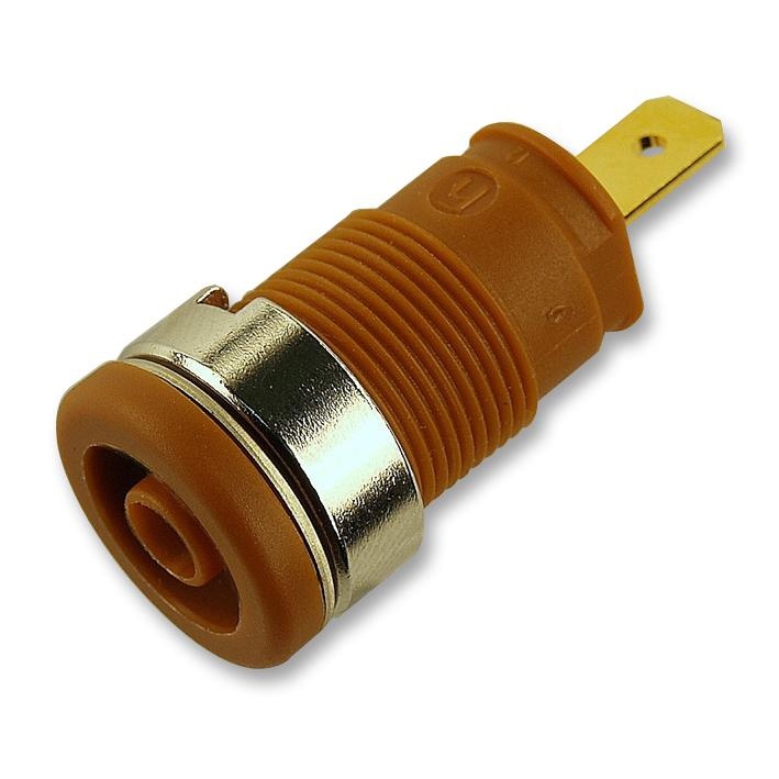 SOCKET 4MM SAFETY BROWN MVL S 972355105 HIRSCHMANN TEST AND MEASUREMENT ...