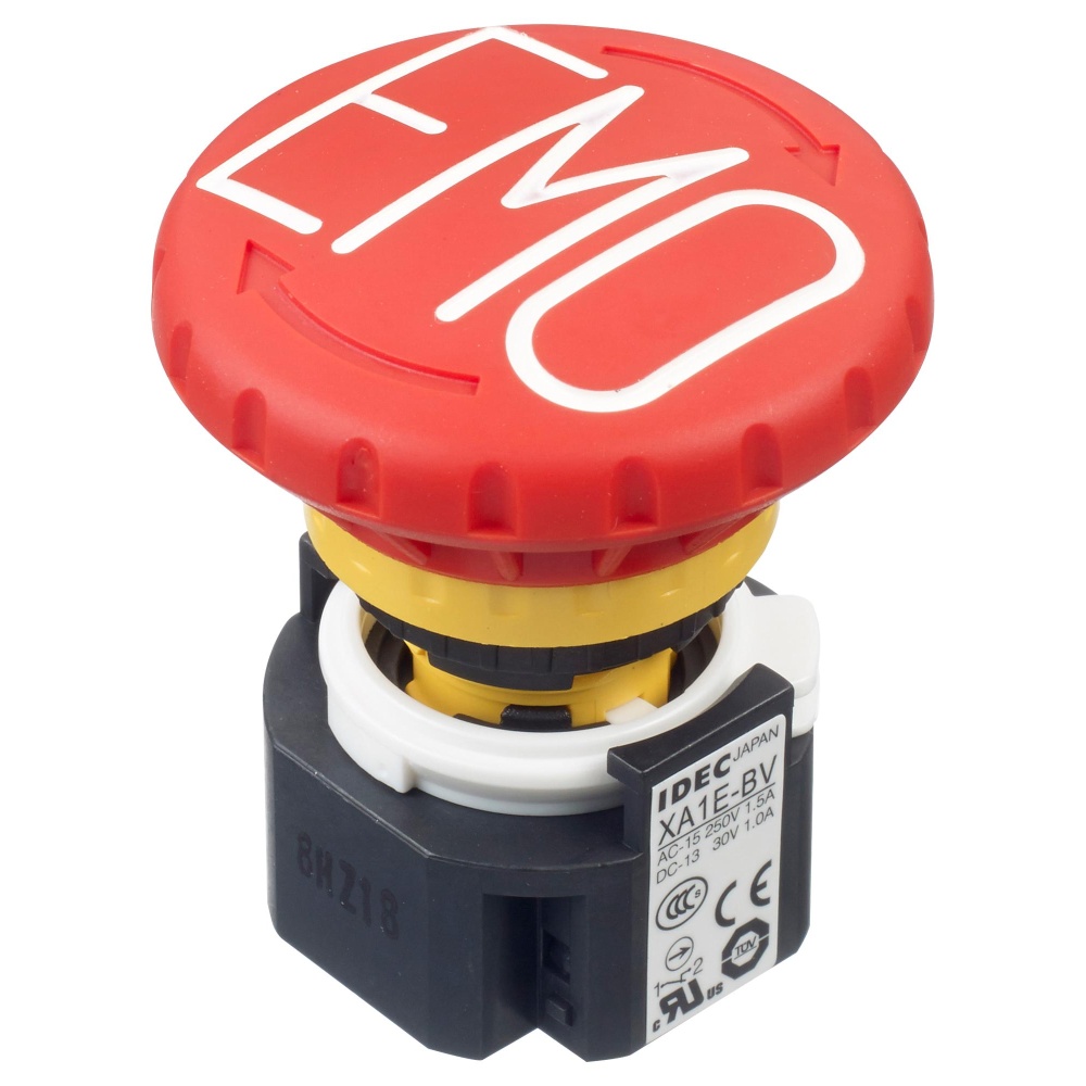 E-STOP PB SW 3PST-NC 3A 250V QC XA1E-BV403RH-EMO IDEC製｜電子部品・半導体通販のマルツ
