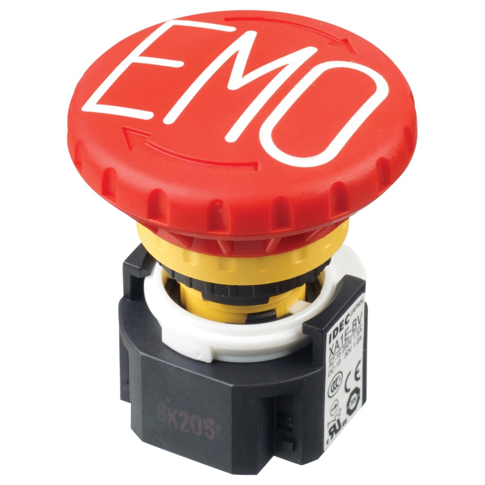 E-STOP PB SW 4PST-NC 3A 250V QC XA1E-BV404RH-EMO IDEC製｜電子部品・半導体通販のマルツ