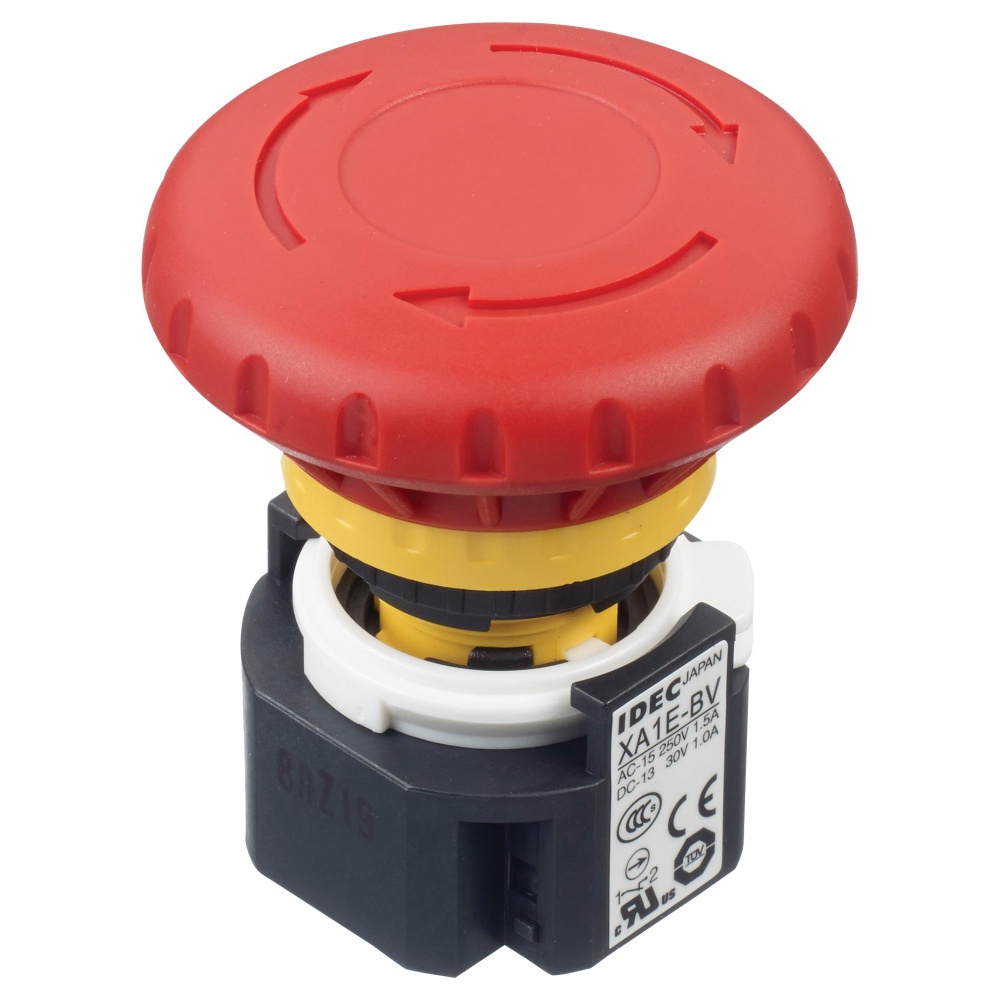 E-STOP PB SW 3PST-NC SPST-NO 3A 250V XA1E-BV413R IDEC製｜電子部品・半導体通販のマルツ