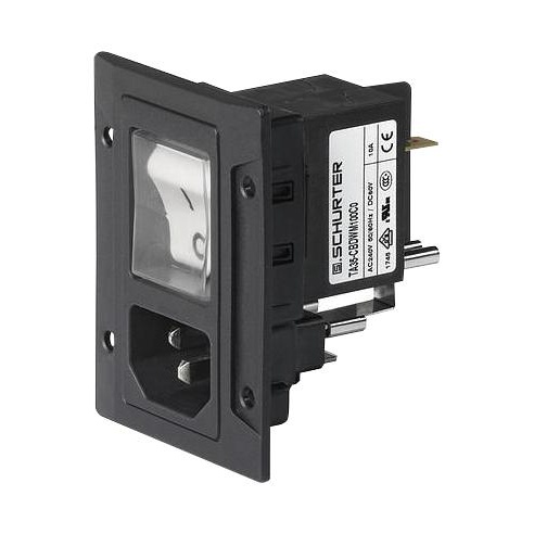 POWER ENTRY CONN PLUG 10A 250VAC 3-108-454 Schurter Inc.製｜電子部品・半導体通販のマルツ