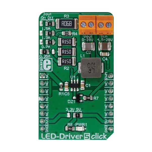LED DRIVER 5 CLICK BOARD MIKROE-3297 MikroElektronika製｜電子部品・半導体通販のマルツ