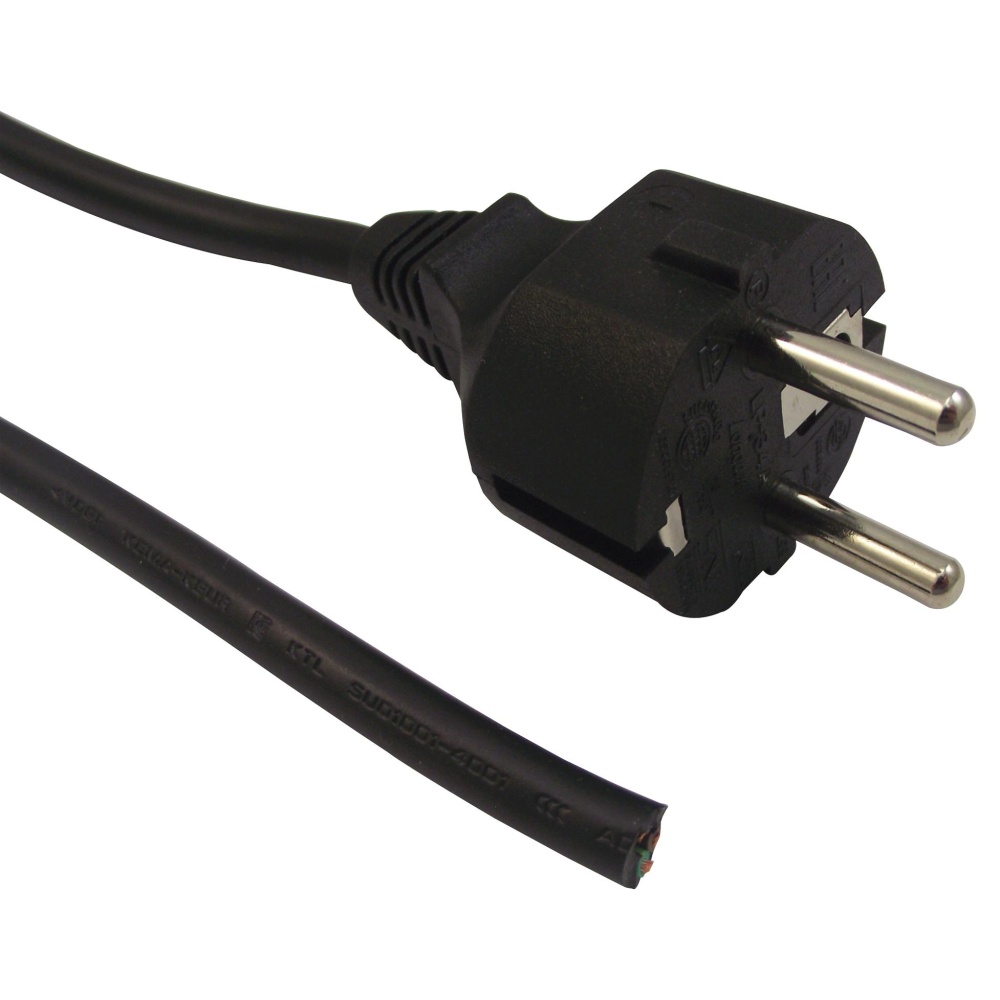 POWER CORD CEE 7/7 PLUG-FREE END 1M GW-151601 PRO POWER製｜電子部品・半導体通販のマルツ