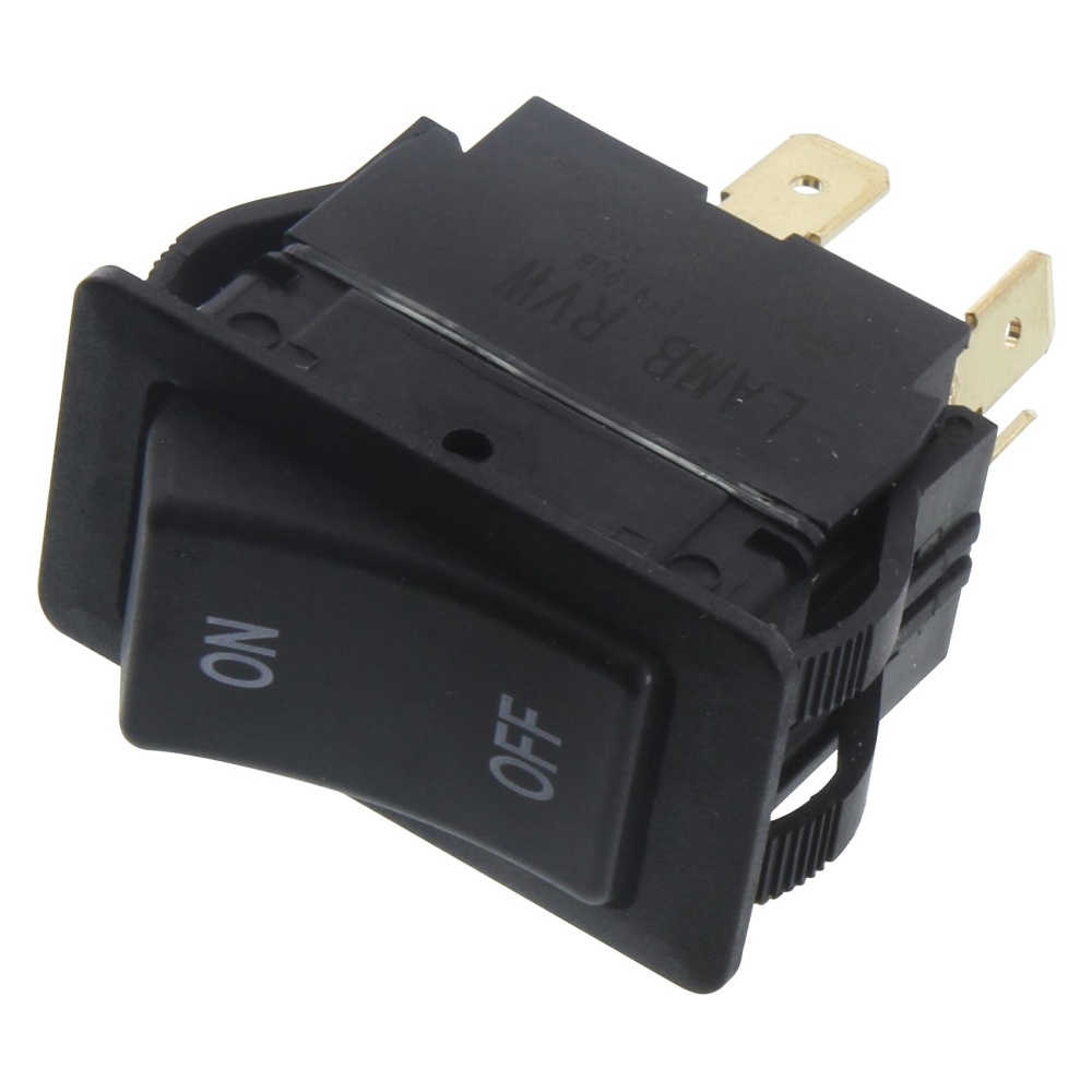 ROCKER SWITCH DPST 20A 125VAC BLACK RVW42D1123 E-Switch製｜電子部品・半導体通販のマルツ