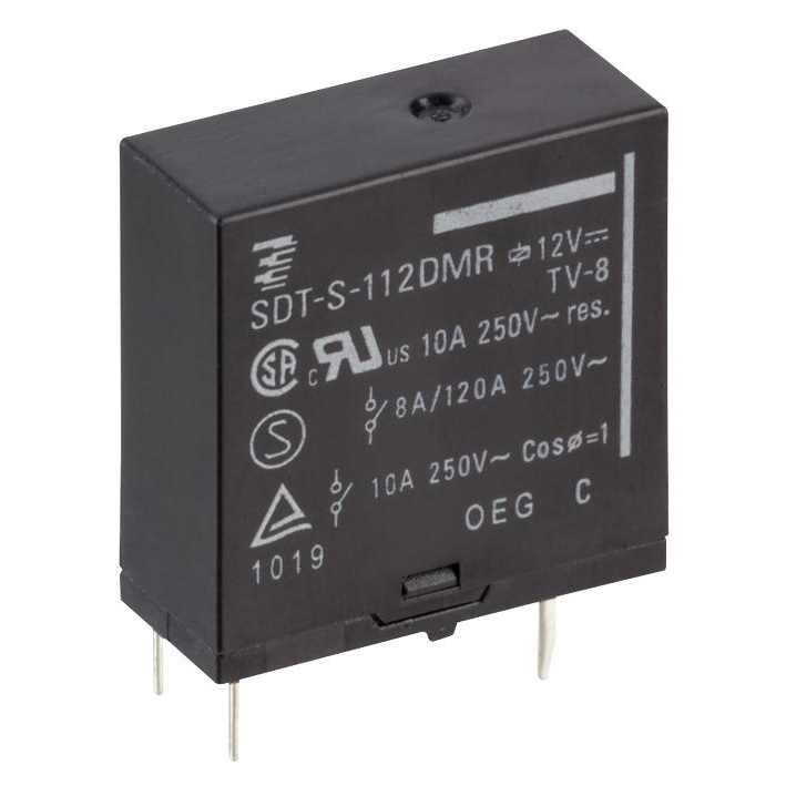 RELAY SPST-NO 250VAC 30VDC 10A SDT-S-112DMR,000 TE Connectivity(Tyco ...