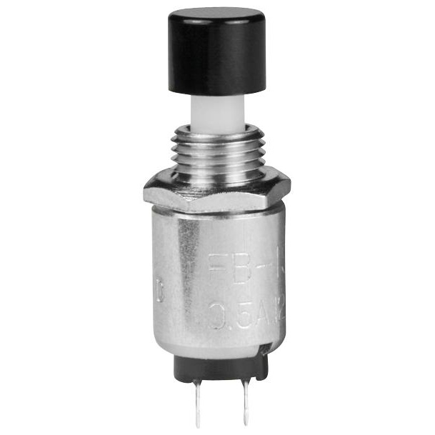 SWITCH PUSHBUTTON NON-ILLUMINATED SPST 0.5A BLACK FB15ANEP2-FA NKKスイッチズ ...