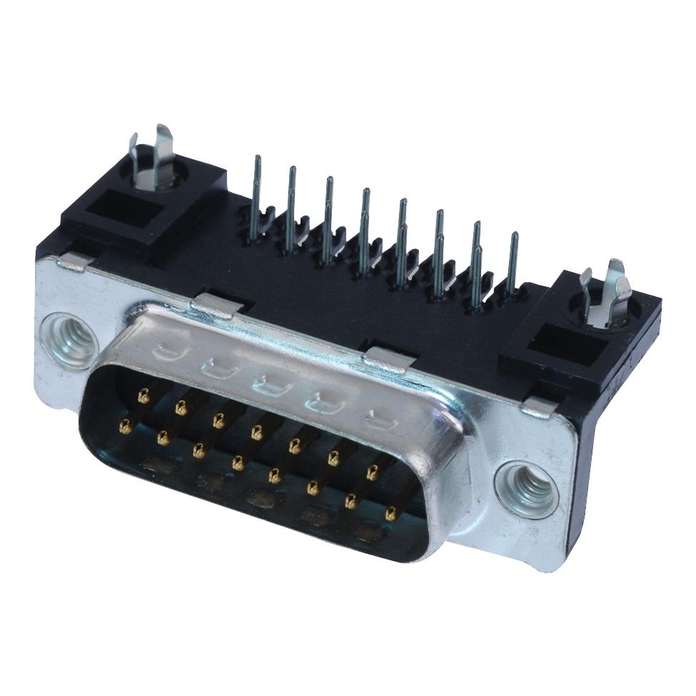 D-SUB CONNECTOR R/A RCPT 15POS TH D15S13A4GX00LF Amphenol ...