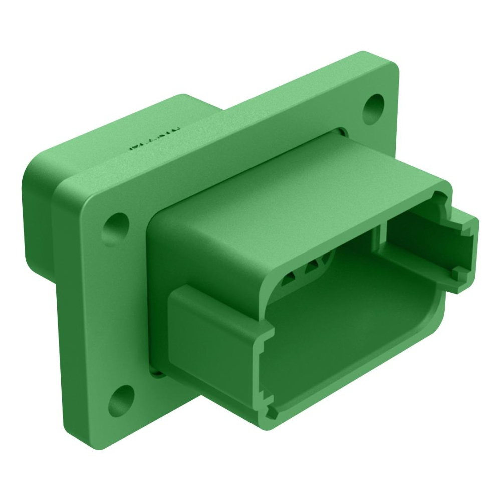 12 POSITION RECEPTACLE FLANGE MOUNT CONNECTOR PIN GREEN KEYED C REDUCED ...