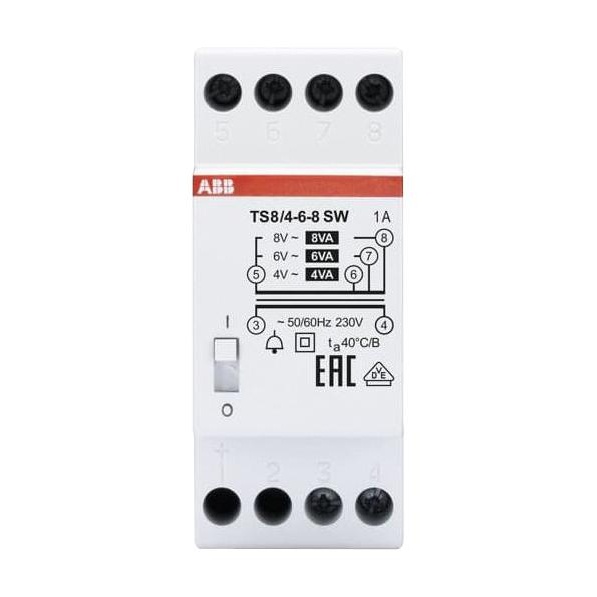 BELL TRANSFORMER 4V/6V/8V 2A 8VA TS8/4-6-8SW ABB製｜電子部品・半導体通販のマルツ