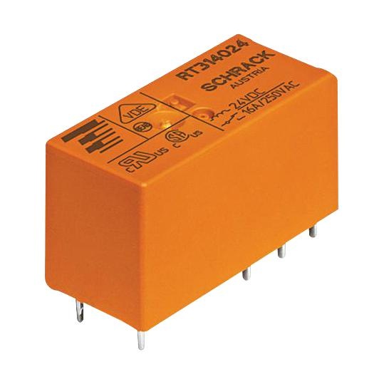 POWER RELAY SPDT 5VDC 16A THT RTD14005. Schrack Relays / TE ...