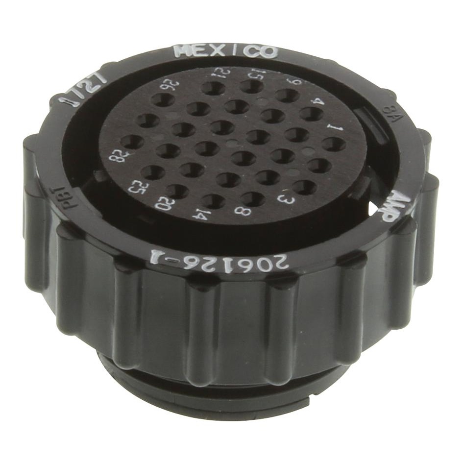 CIRCULAR CONNECTOR PLUG SIZE 17 28 POSITION FREE HANGING 206126-1 AMP ...