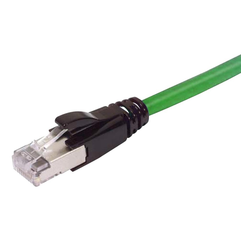 PLENUM RATED SHIELDED CATEGORY 6A CABLE RJ45 / RJ45 23AWG SOLID GREEN ...