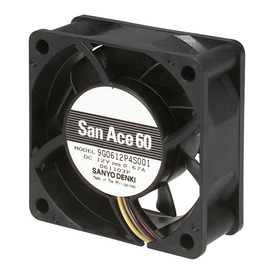 DC AXIAL FAN 49.4CU.FT/MIN BALL 60MM 9G0624P4S001 SANYO(Panasonic)製｜電子 ...