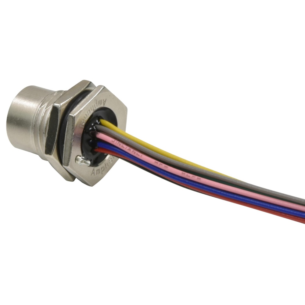 SENSOR CORD 6P M12 RCPT-FREE END 11.8inch MSAS-06PFFS-SF8C30 Amphenol ...